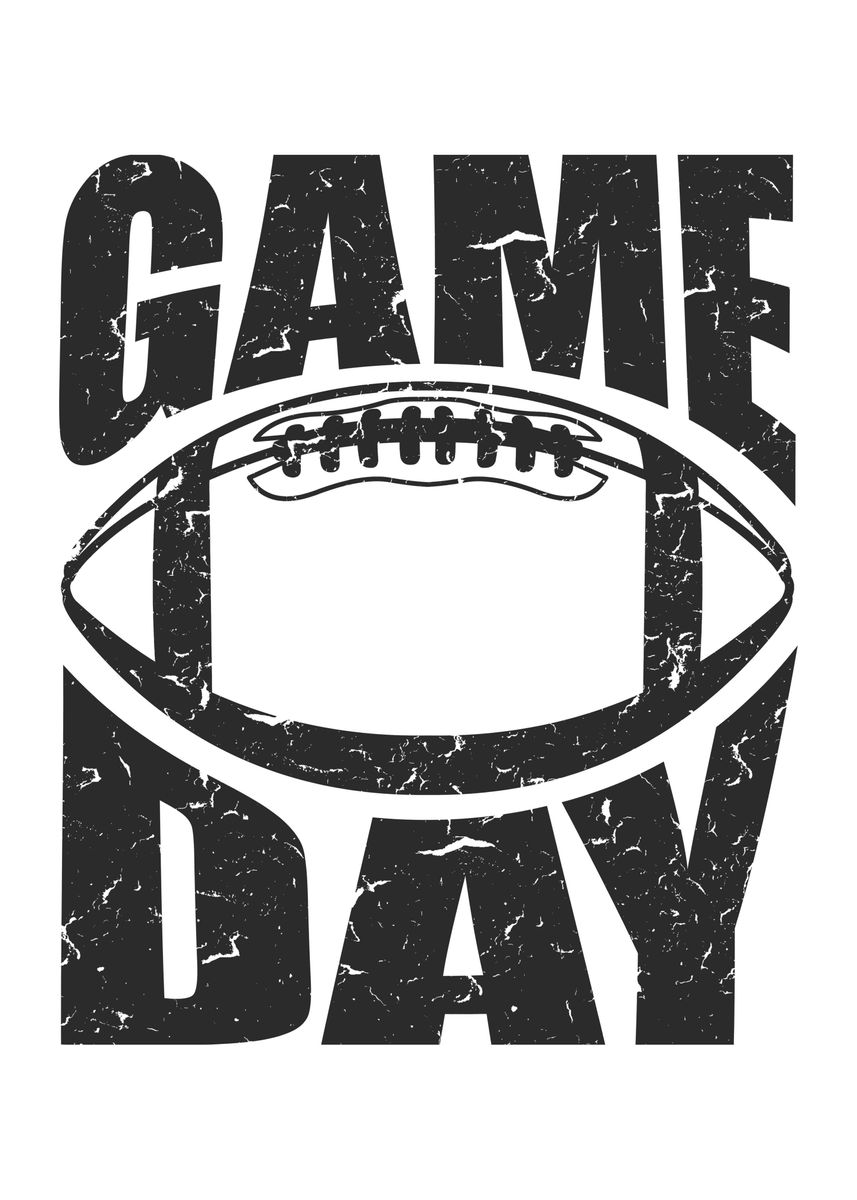 'Game Day Football' Poster, picture, metal print, paint by ArtLikeWow ...