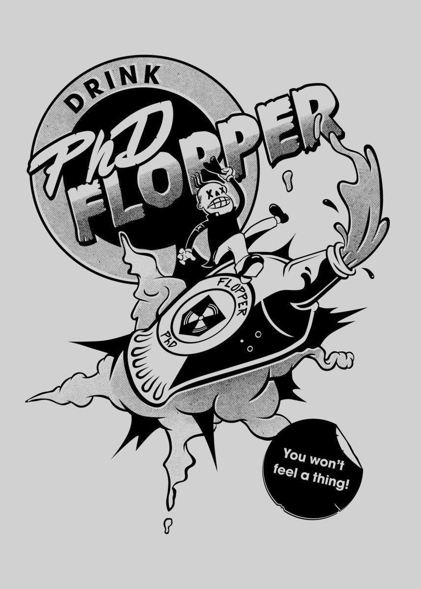 'Flopper B&W' Poster, picture, metal print, paint by Call of Duty ...