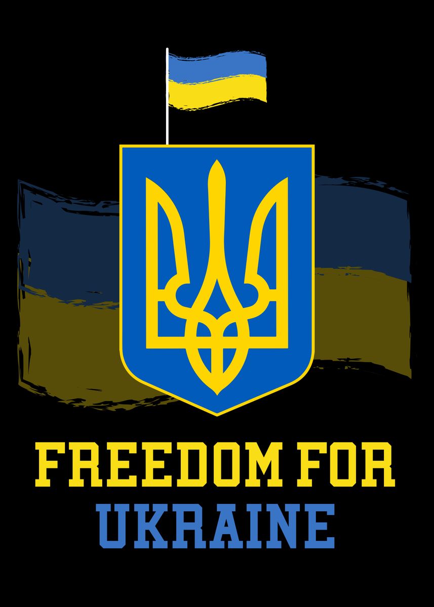 'Freedom for Ukraine' Poster by Vecto Art | Displate