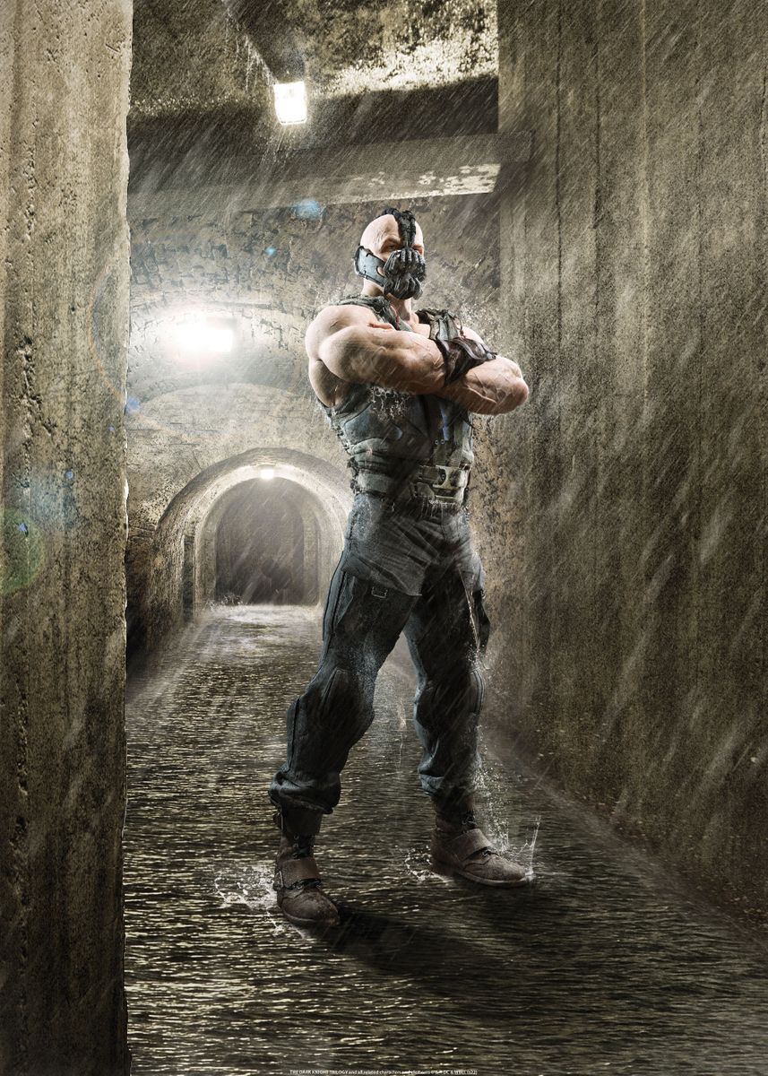 'Bane in the rain' Poster, picture, metal print, paint by DC Comics ...