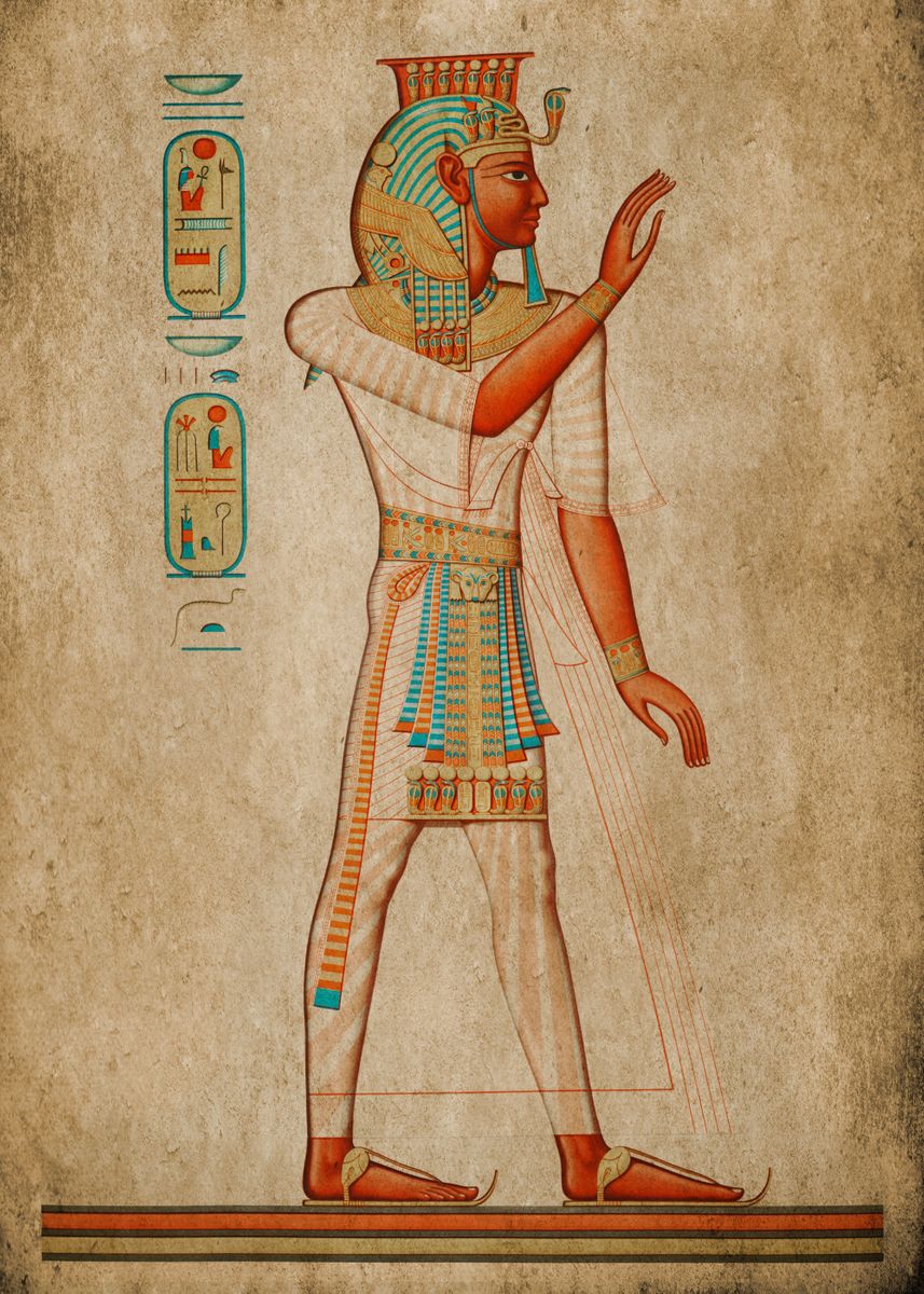 'Ramesses III ' Poster, picture, metal print, paint by XandYart | Displate