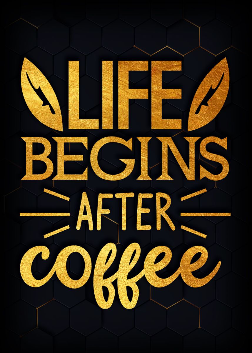 'After coffee' Poster, picture, metal print, paint by Denis Siggers ...