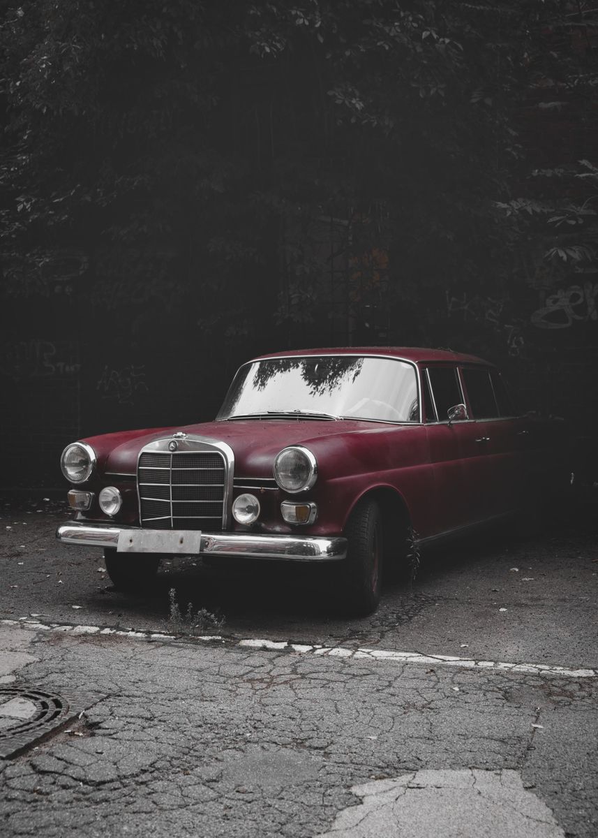 'Red Retro Car' Poster by Felix Henke | Displate