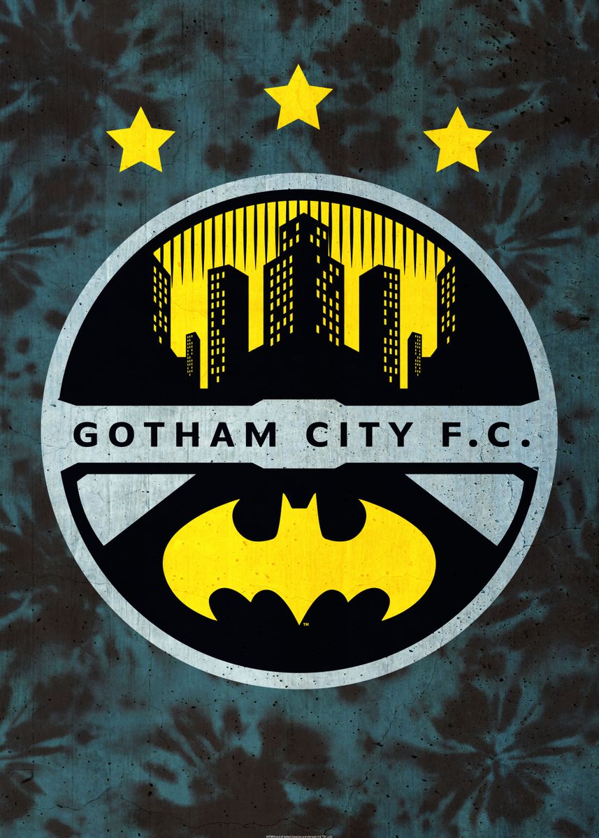 'Gotham City F.C.' Poster, picture, metal print, paint by DC Comics ...