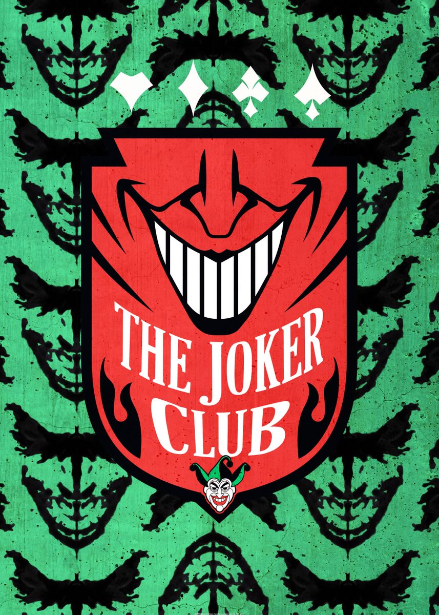 'The Joker Club' Poster, picture, metal print, paint by DC Comics ...
