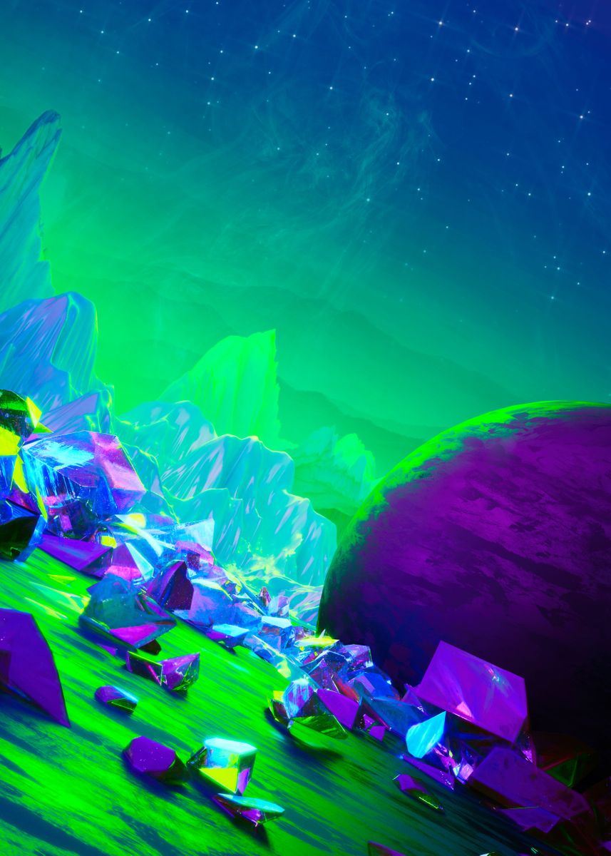 'Greenfields' Poster, picture, metal print, paint by Shorsh | Displate