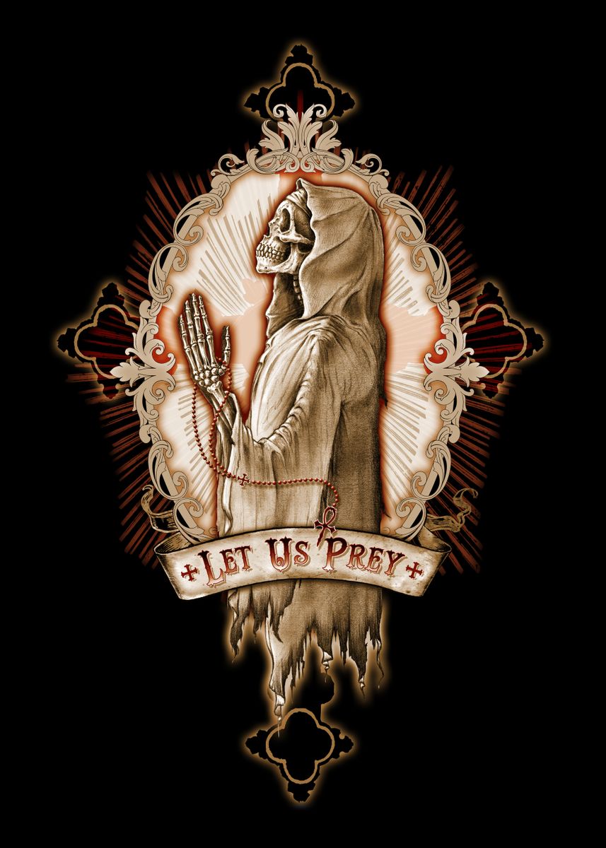 'Let Us Pray' Poster, picture, metal print, paint by Alchemy London ...