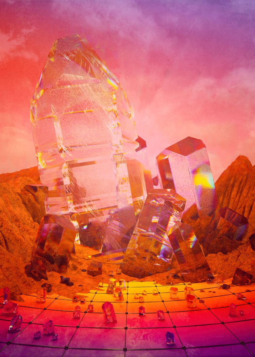 'Crystallized' Poster, picture, metal print, paint by Shørsh | Displate