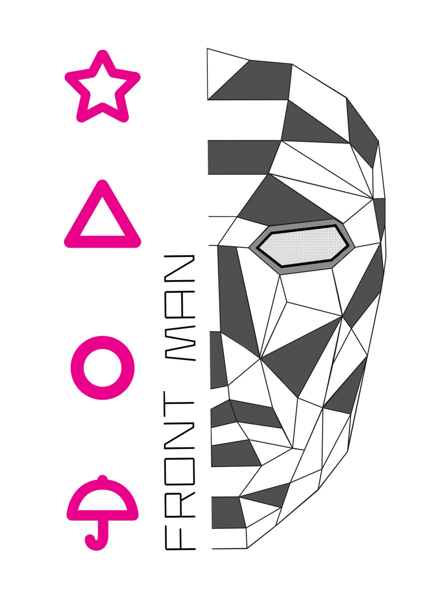 'Front Man' Poster, picture, metal print, paint by Squid Game | Displate