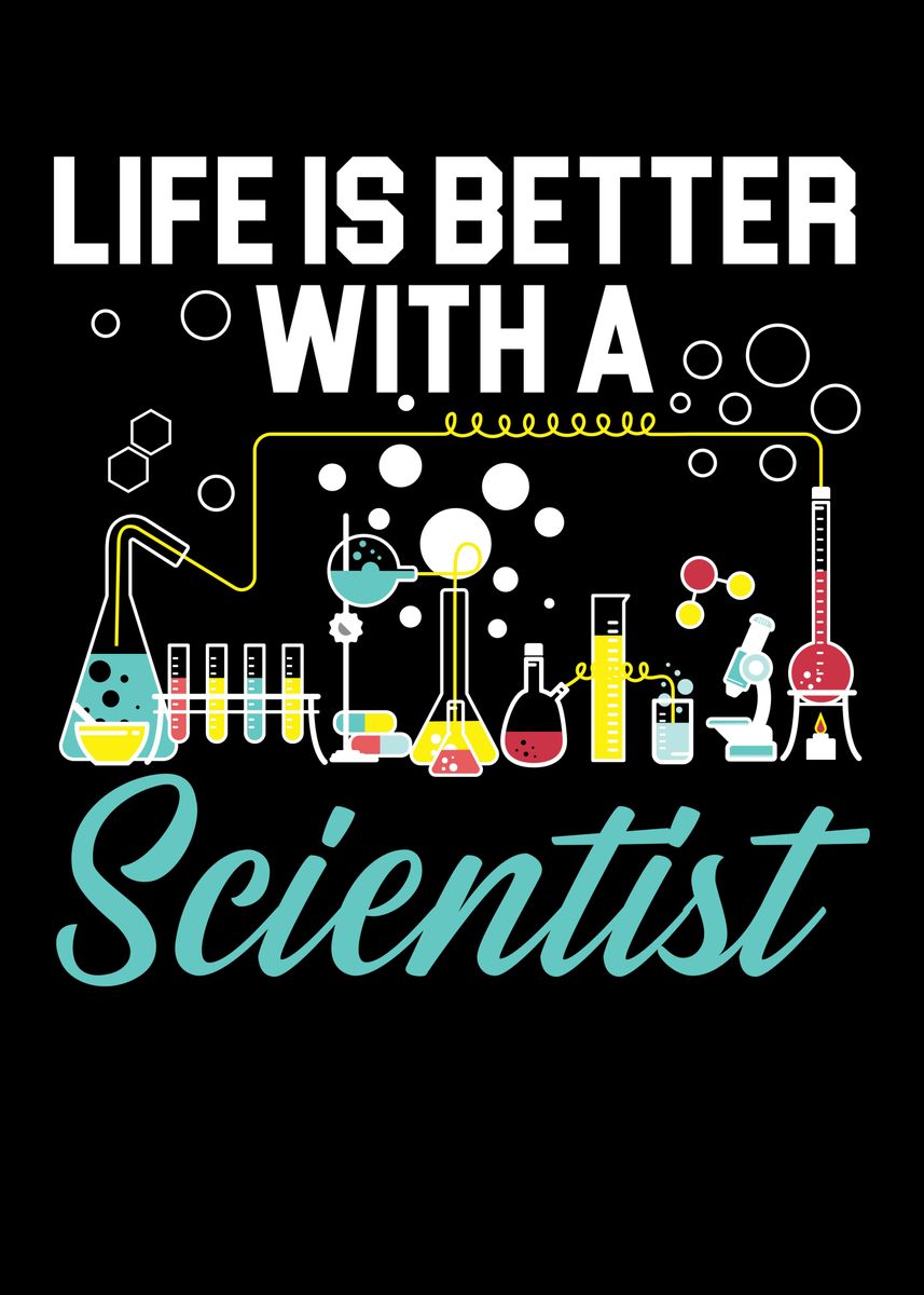 'Science Lover' Poster, picture, metal print, paint by NAO | Displate