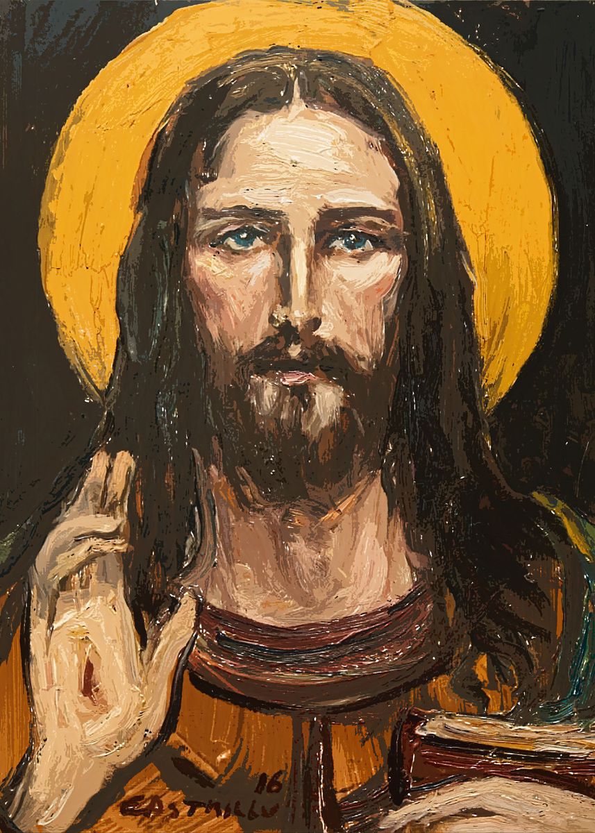 'Jesus Christ' Poster, picture, metal print, paint by REAL VINTAGE ...