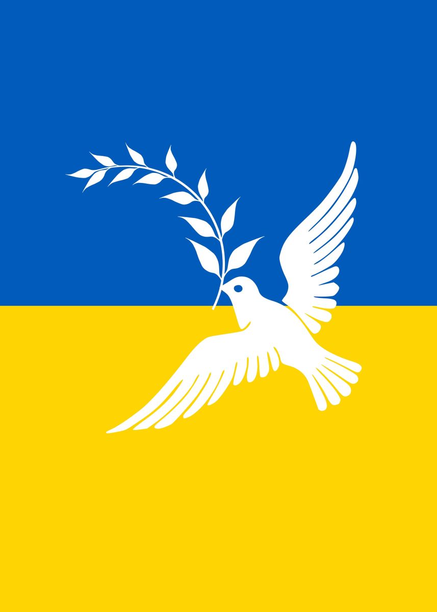 'Ukraine Peace Dove' Poster, picture, metal print, paint by Simon ...