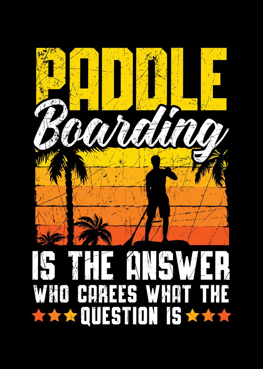 'Standup Paddleboarding' Poster, picture, metal print, paint by NAO ...