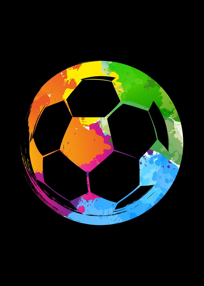'Colorful Soccer Sport' Poster, picture, metal print, paint by Capture ...