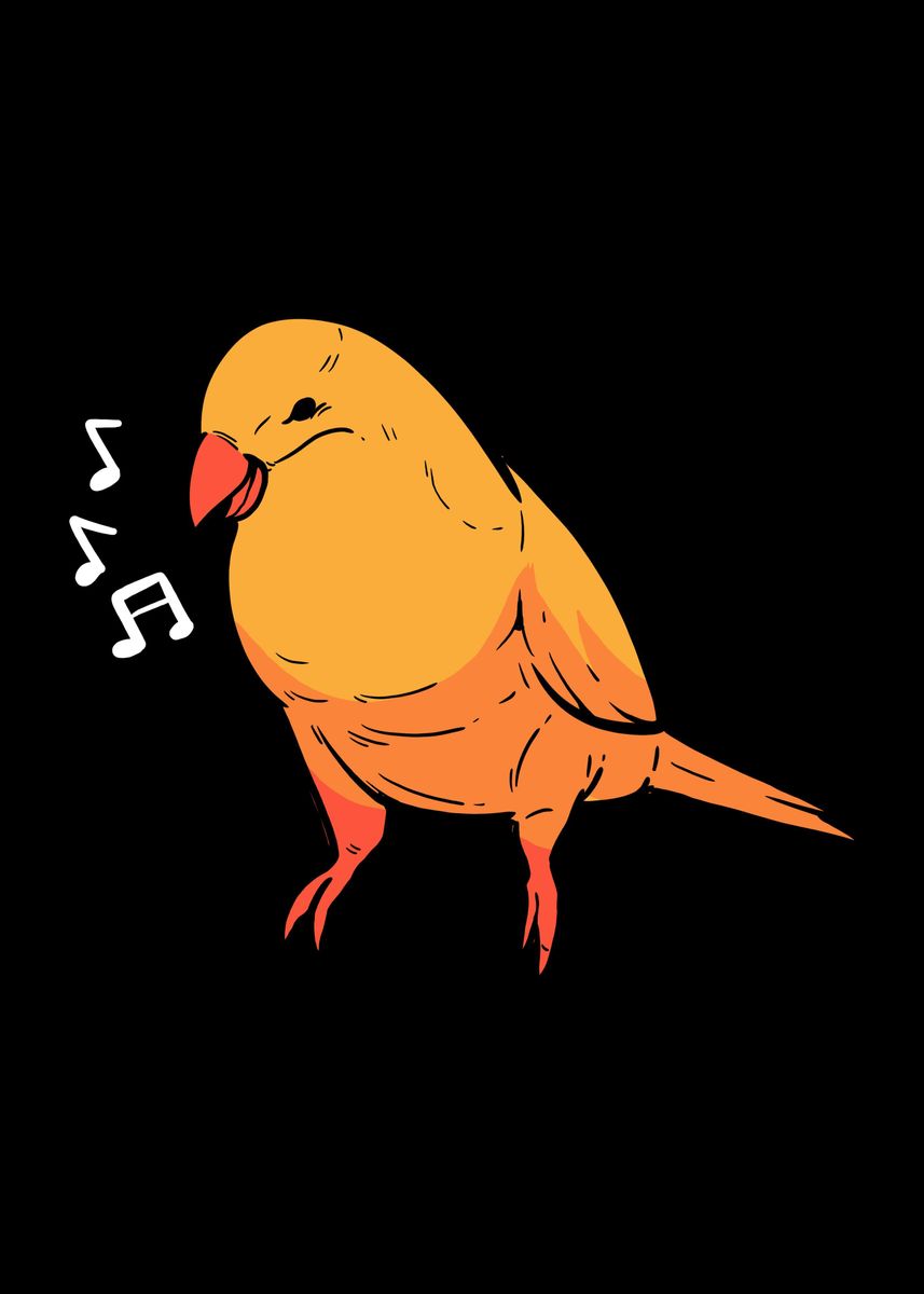 'Singing Canary Bird' Poster, picture, metal print, paint by FunnyGifts ...