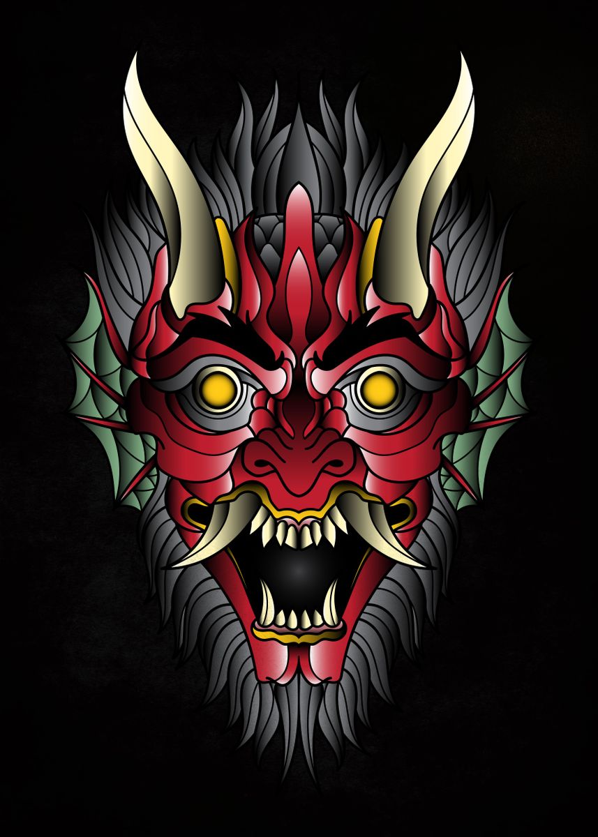 'demon art neo traditional' Poster, picture, metal print, paint by ...