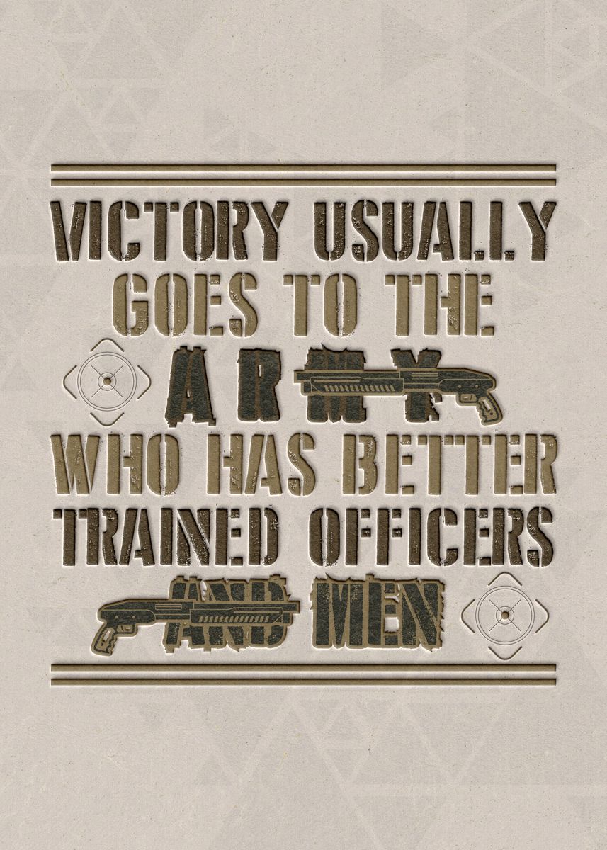 'Victory usually ARMY ' Poster, picture, metal print, paint by Dutton ...