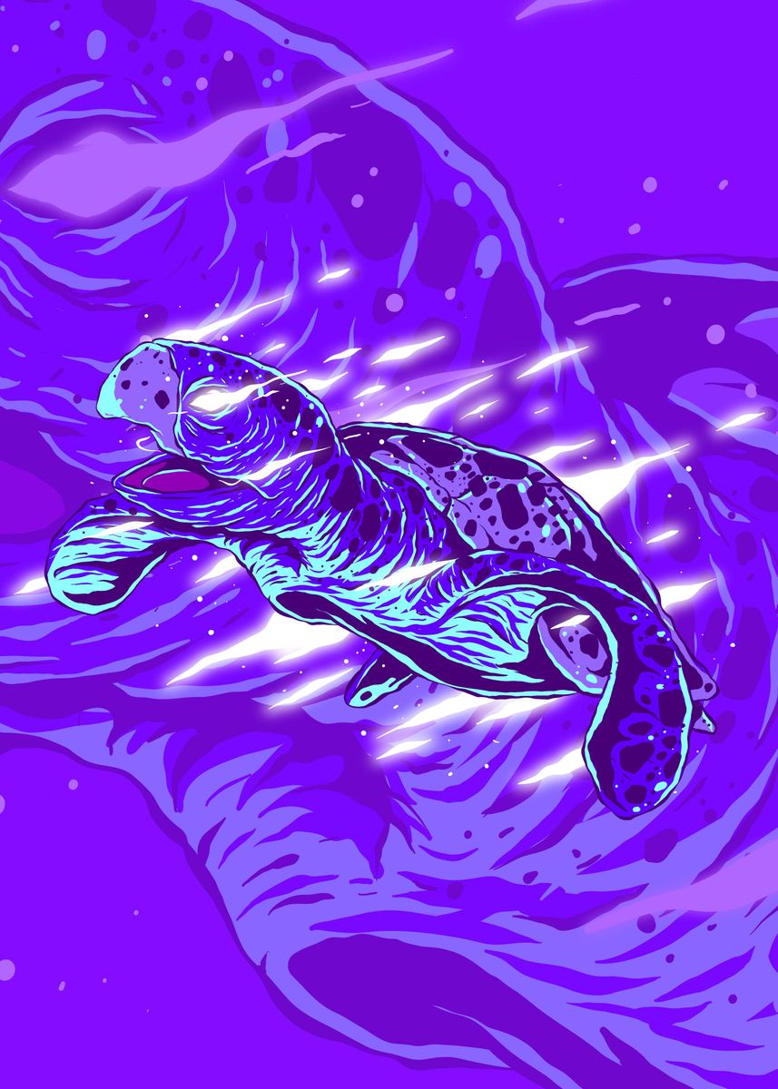 'abstract turtle' Poster by wan studio 50 | Displate