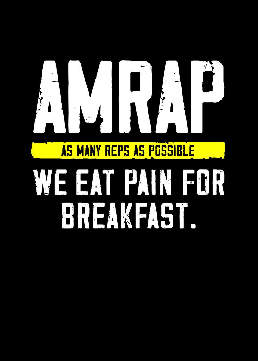 'AMRAP' Poster, picture, metal print, paint by Pong Lizardo | Displate