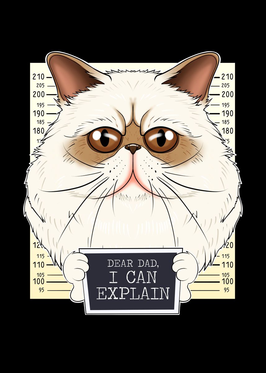 'Himalayan Cat Dad' Poster, picture, metal print, paint by ...