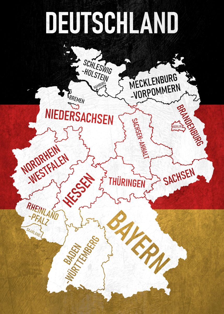 'States of Germany' Poster by Angelos Zachariou | Displate