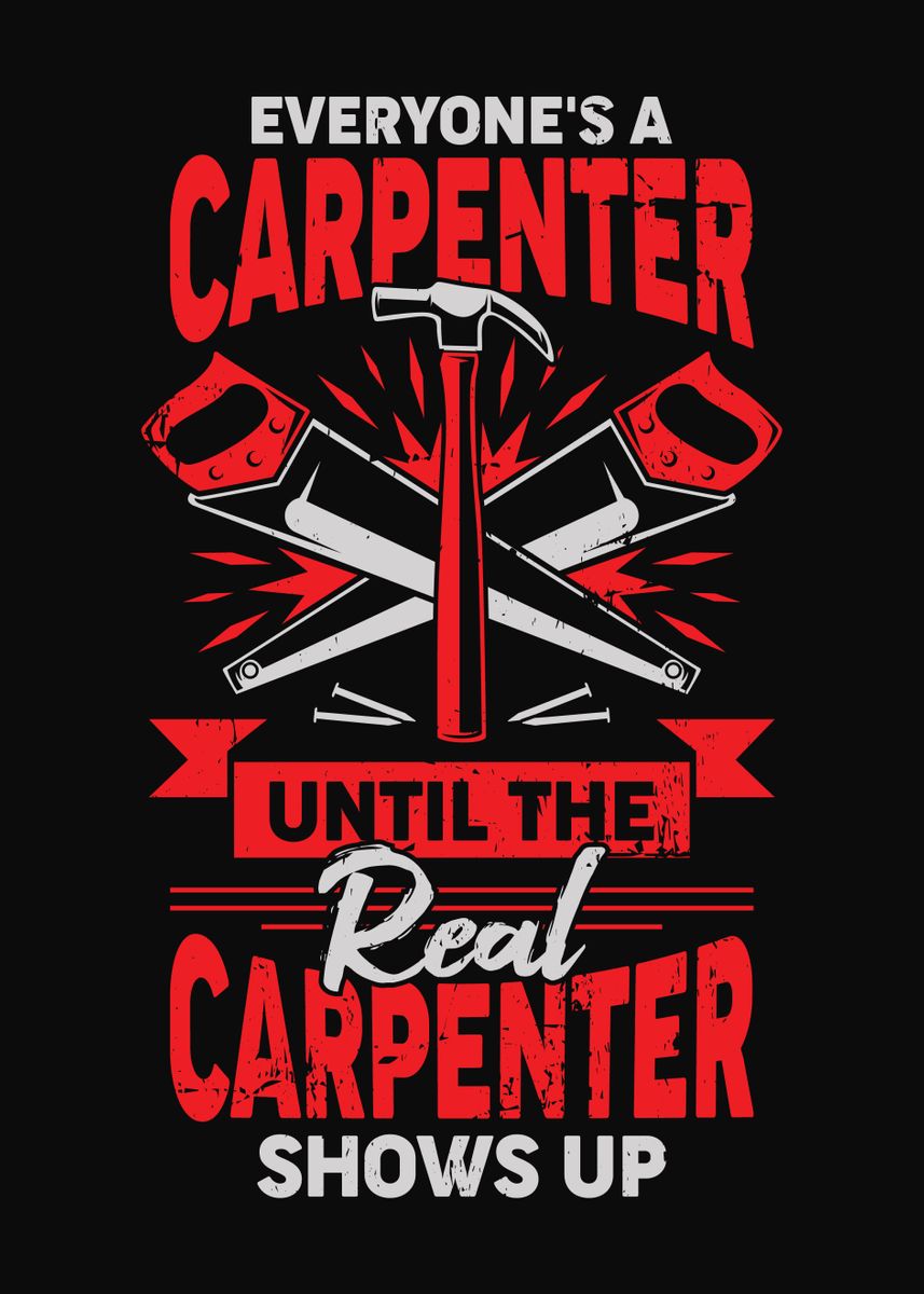 'Funny Carpenter Design' Poster by Marcel Doll | Displate