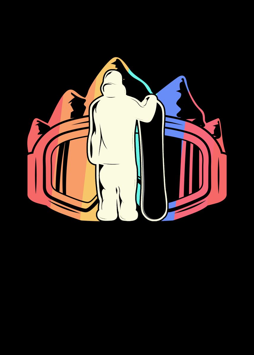 'Snowboarding Winter Sport' Poster, picture, metal print, paint by ...