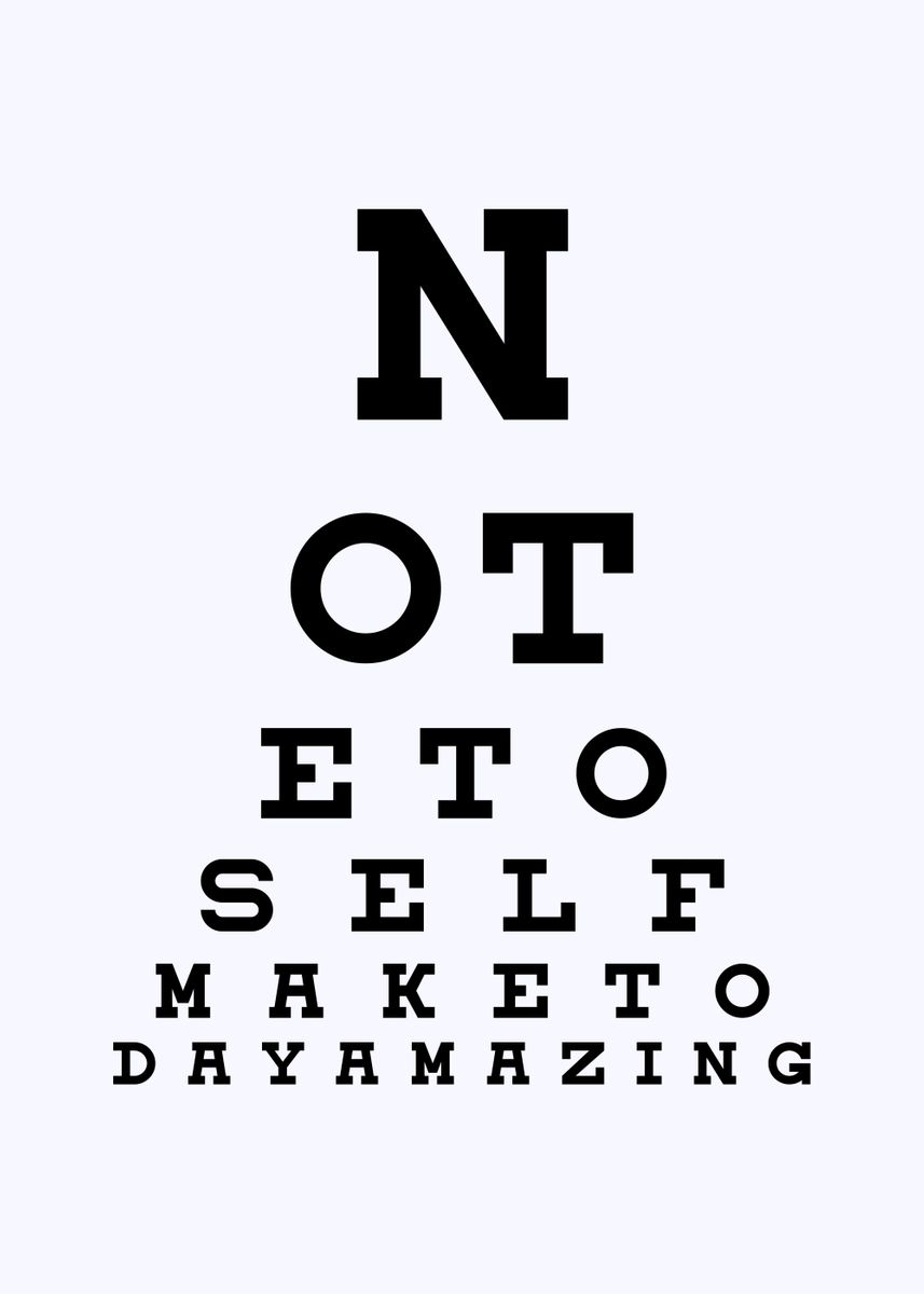 'eye test quotes poster' Poster, picture, metal print, paint by ...