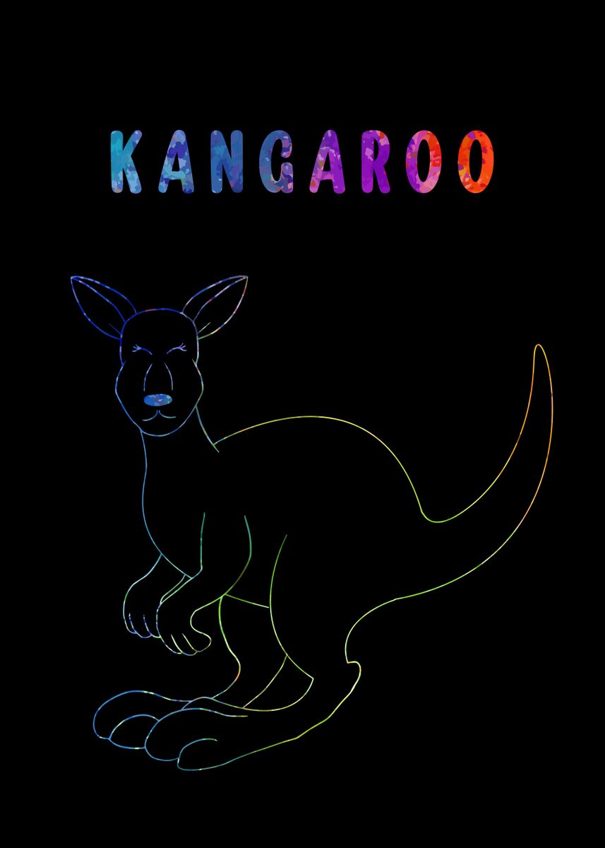 'Kangaroo' Poster by Animal Magic | Displate