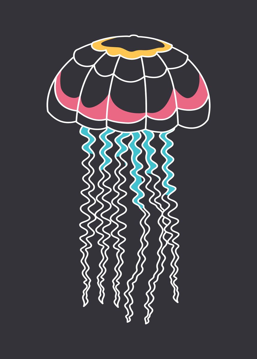 'jellyfish' Poster by Karin Studio | Displate