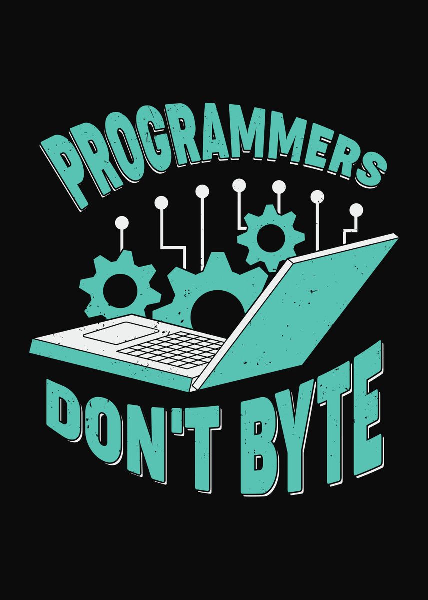 'Funny Programmer Design' Poster, picture, metal print, paint by Marcel ...