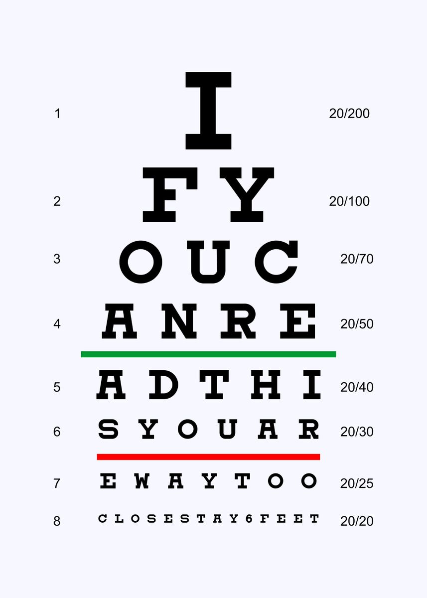 'eye test quotes poster' Poster, picture, metal print, paint by ...