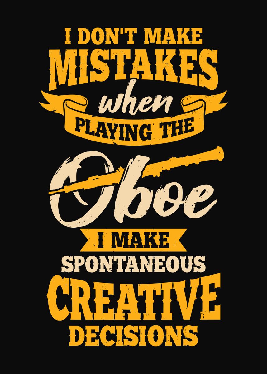 'Oboe Player Oboist Design' Poster by Marcel Doll | Displate