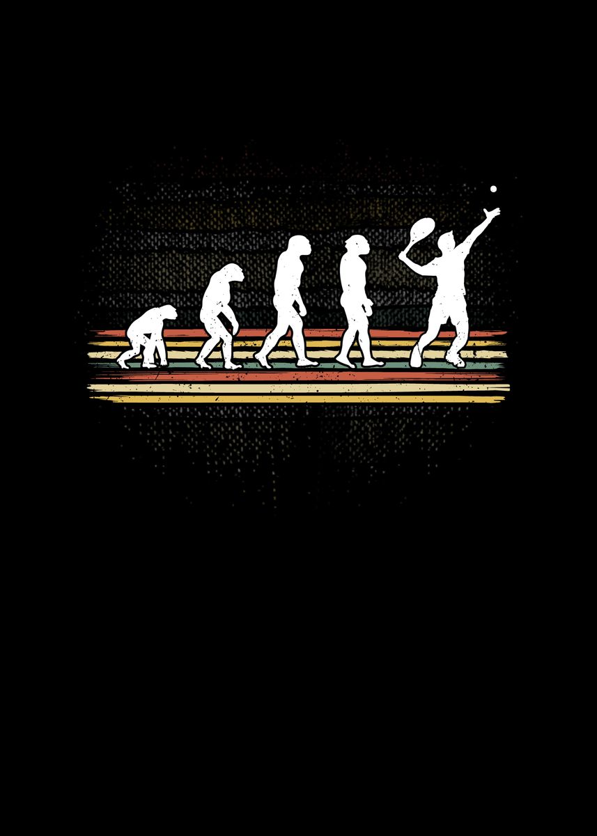 'Tennis Evolution' Poster, picture, metal print, paint by Lukes Pixel ...