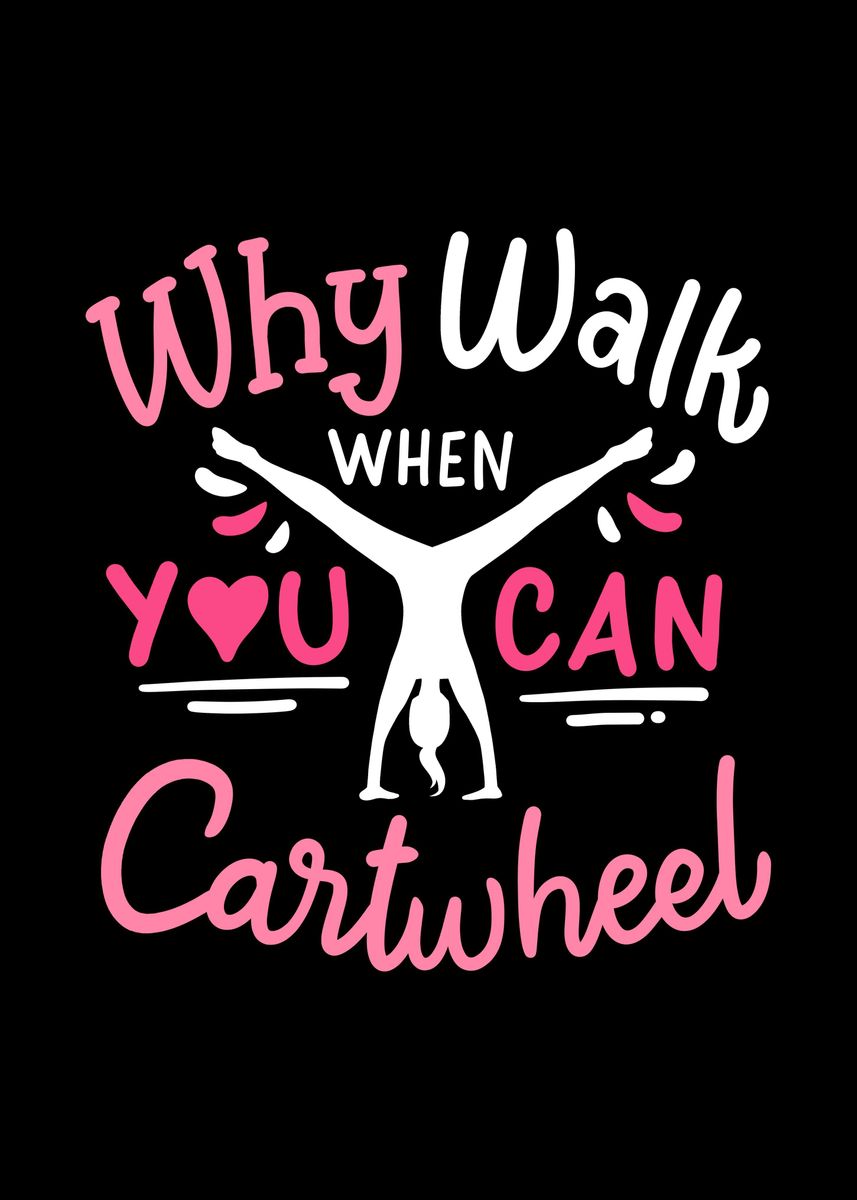 'Cartwheel Gymnasts' Poster, picture, metal print, paint by Mealla ...