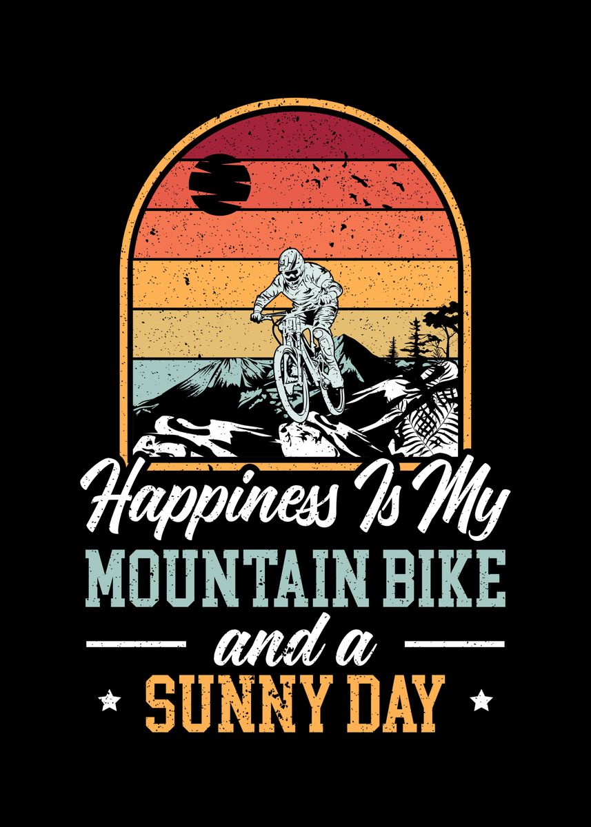 'Mountain Bike Rider' Poster, picture, metal print, paint by NAO | Displate