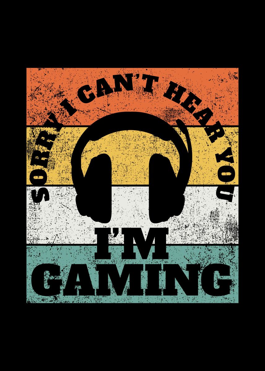 'Gaming Gamer' Poster, picture, metal print, paint by Mealla | Displate