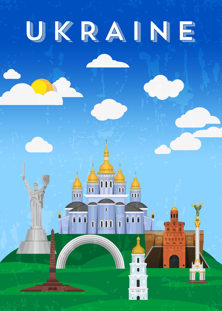 'Ukraine Kyiv' Poster by Moon Calendar Studio | Displate