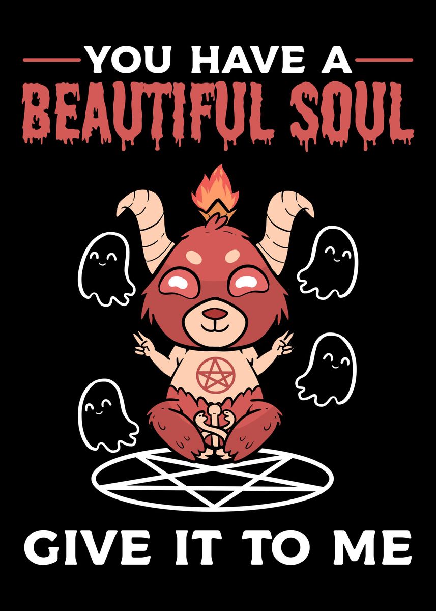 'Funny Satan Baphomet' Poster, picture, metal print, paint by ...