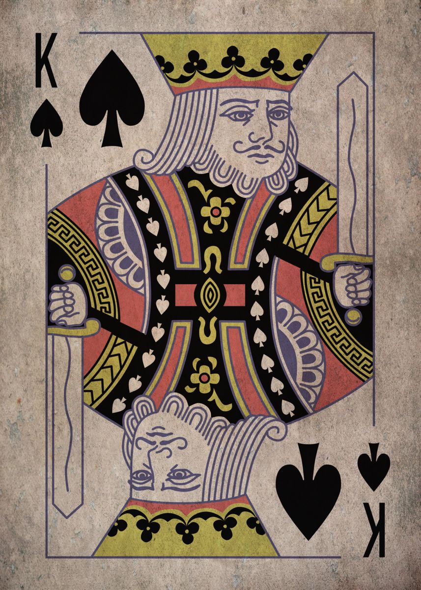 'King of Spades' Poster, picture, metal print, paint by XandYart | Displate