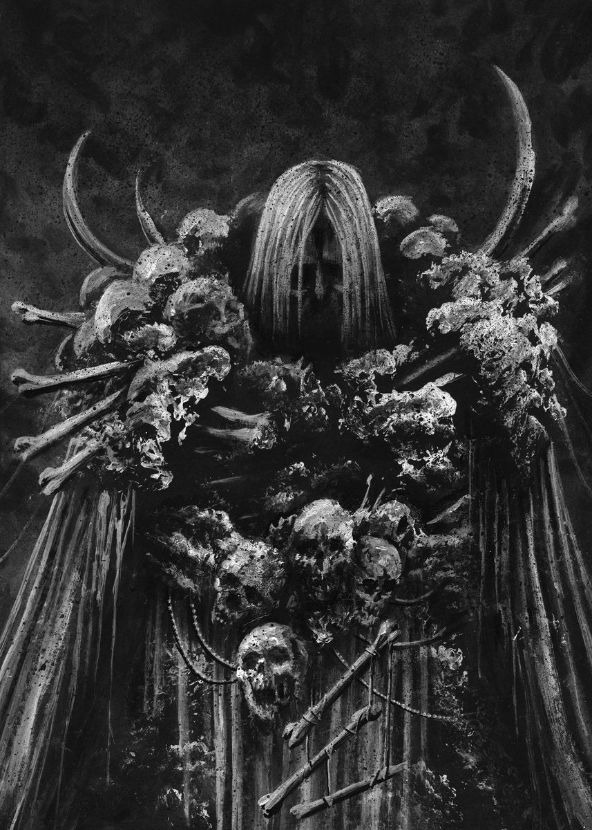 'Necromancer' Poster, picture, metal print, paint by Bharaduur | Displate