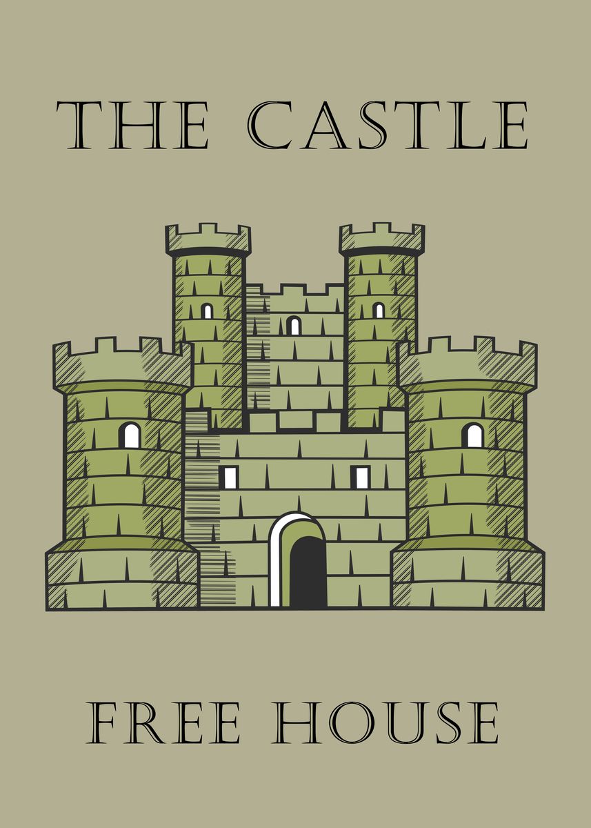 'The Castle Pub Sign' Poster, picture, metal print, paint by ...