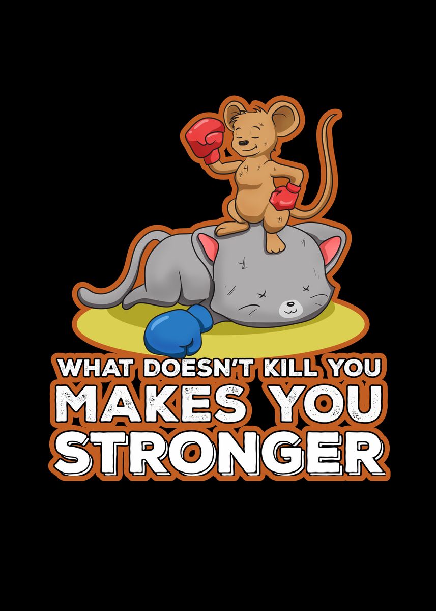 'Motivation Boxing Mouse' Poster by Hexor | Displate