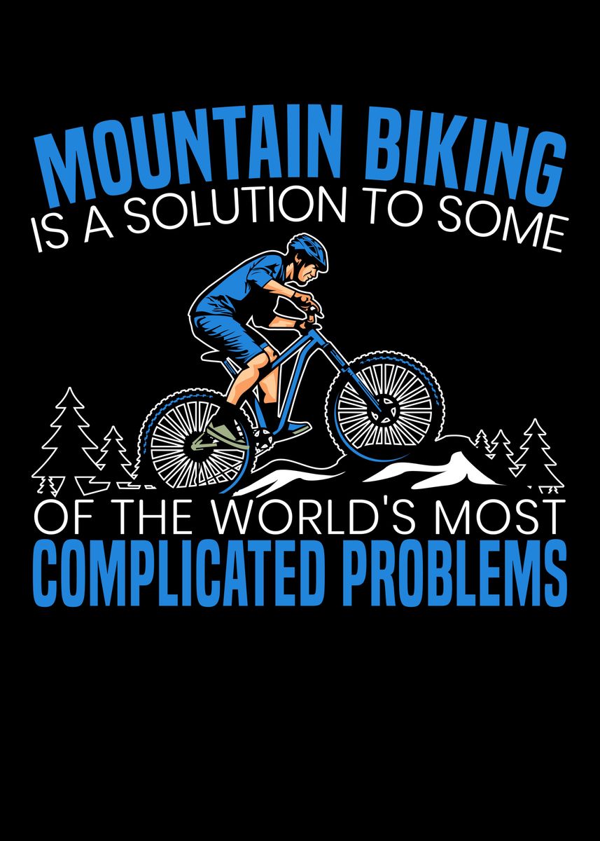 'Mountain Bike Rider' Poster by NAO | Displate