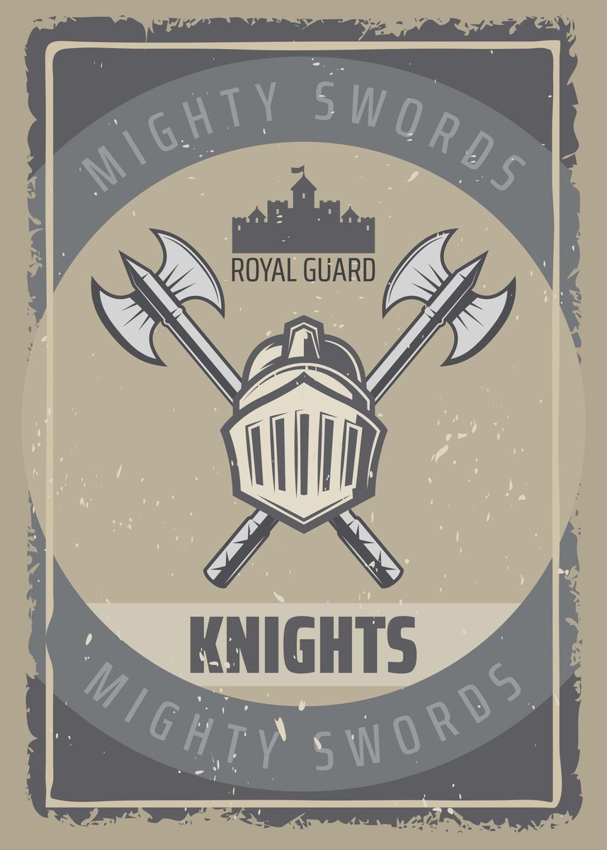 'knight' Poster, picture, metal print, paint by wan studio 50 | Displate