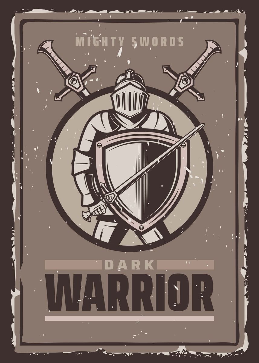 'warrior' Poster, picture, metal print, paint by wan studio 50 | Displate