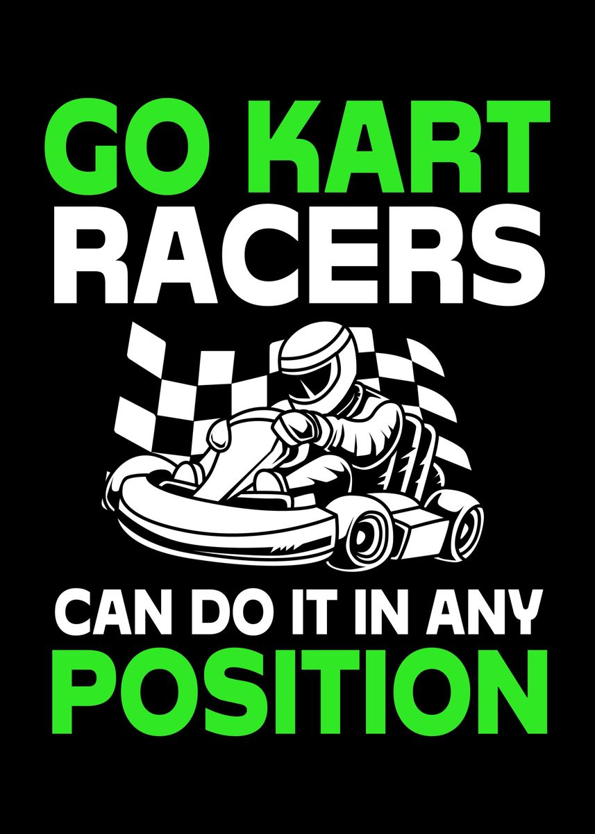 'Go Kart Racer' Poster, picture, metal print, paint by FunnyGifts ...