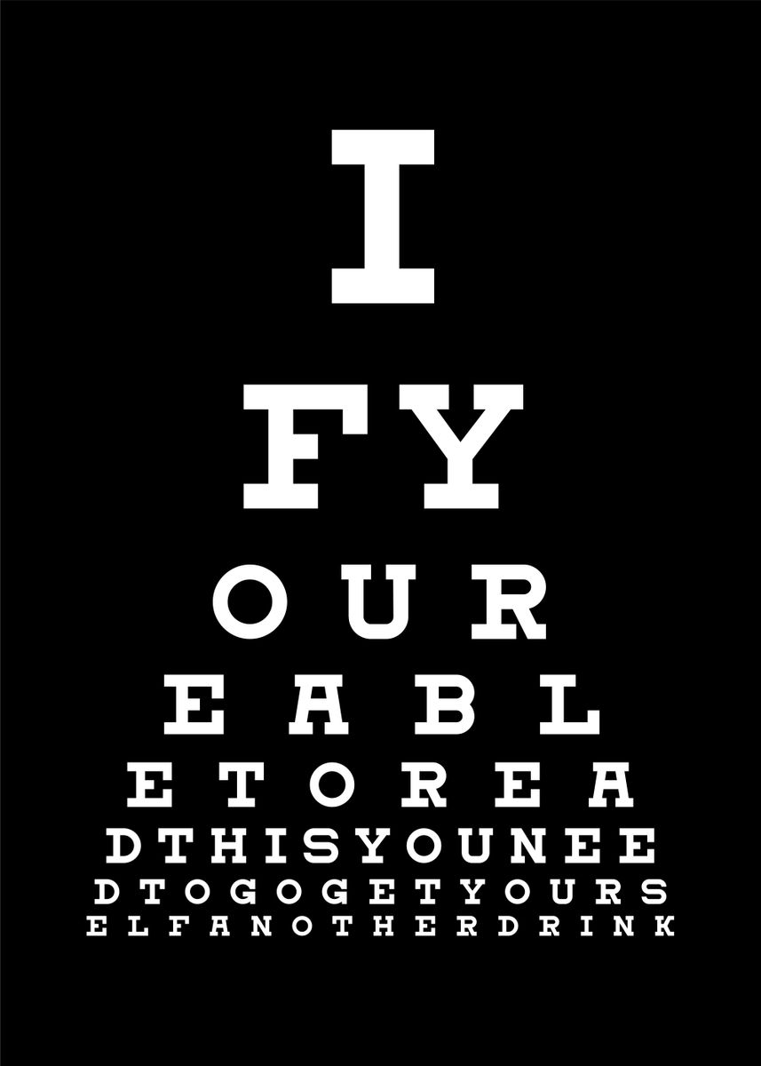 'Vision eye test chart' Poster, picture, metal print, paint by ...