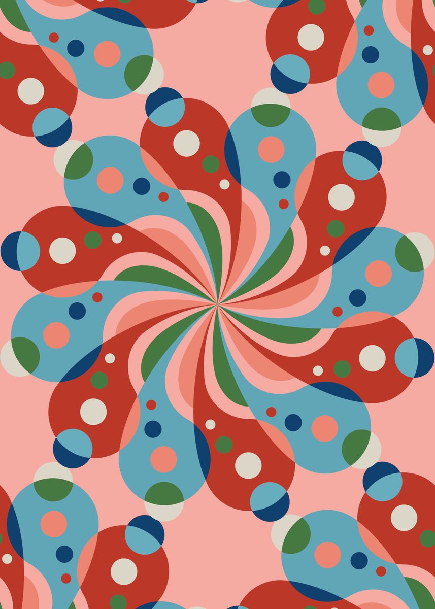 'Retro Aesthetic Pattern 11' Poster, picture, metal print, paint by ...