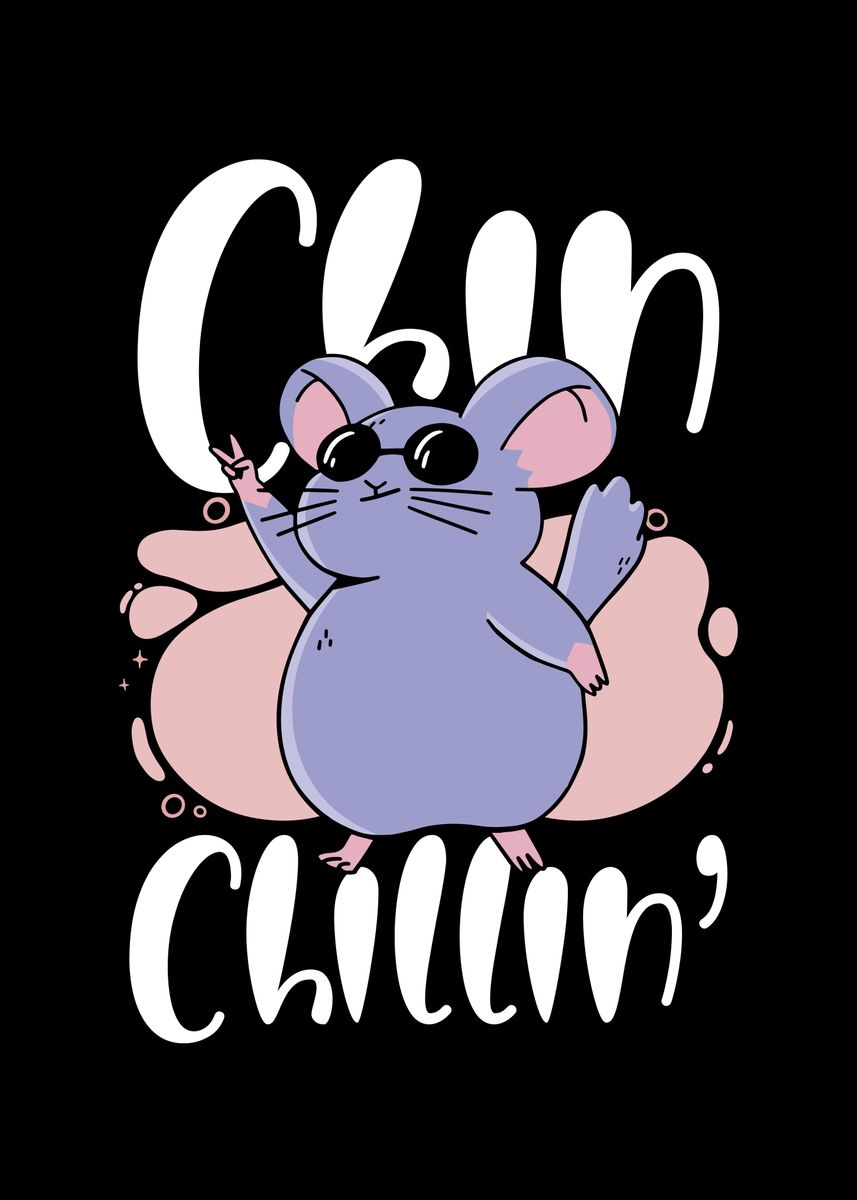 'Chill Chinchilla' Poster by BeMi | Displate